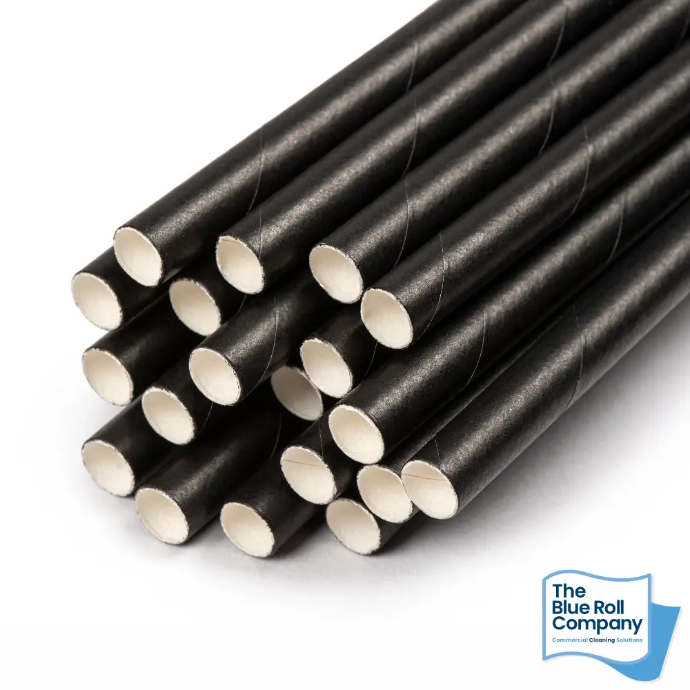 Black Paper Straw - 20cm | BlueRoll